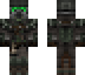 Elite riot gear green LED lights | Minecraft Skin
