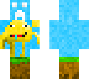 Yellow noob exploring the world of Minecraft V4 | Minecraft Skin