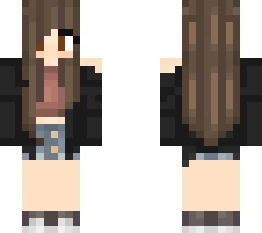 Cute Girl With Brown Hair And Brown Eyes! | Minecraft Skin