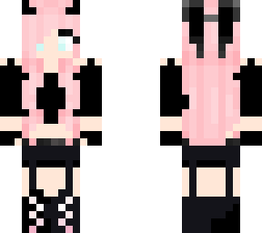 Goth pink girl | Minecraft Skin