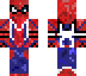 spiderman white spider on back | Minecraft Skin