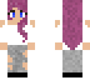 Cute Purple Girl | Minecraft Skin