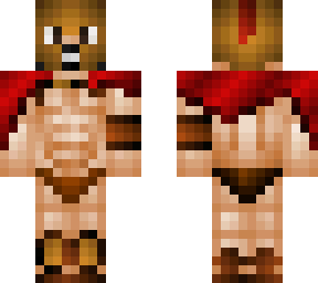 Leonidas, King of Sparta, 300, with cape. | Minecraft Skin
