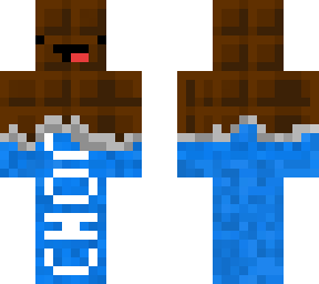 Derp Milk Chocolate Bar with Blue Wrapper | Minecraft Skin