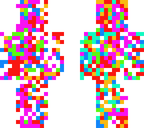 rainbow scribble scrabble:) | Minecraft Skin