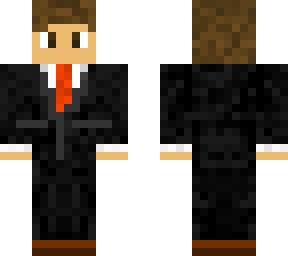 black suit, red tie | Minecraft Skin