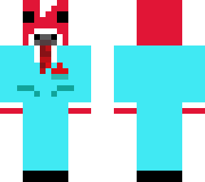 Mooshroom in cyan suit | Minecraft Skin