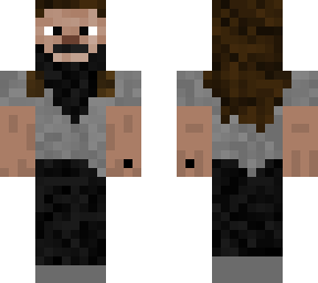 Long Hair and Long Beard | Minecraft Skin