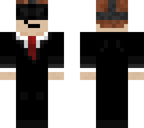 Suit Black Hat Man Cool Minecraft Skins