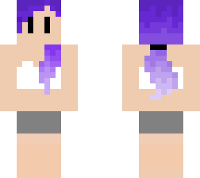Purple ponytail hair base | Minecraft Skin