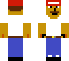 Man with MAGA cap, airpods and brass knuckles | Minecraft Skin