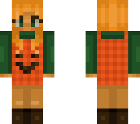 girl chibi cute pumpkin halloween aesthetic | Minecraft Skins