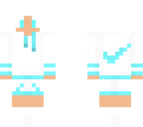 Bald sporty girl | Minecraft Skin