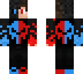 Blue and Red Skull | Minecraft Skin