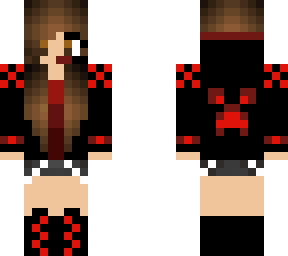 Red gamer girl | Minecraft Skin