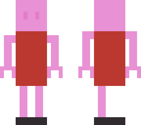 The slightly cursed peppa pig | Minecraft Skin