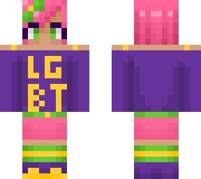 wlw pride skin lydia's flag | Minecraft Skin