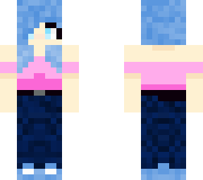 Cute blue haired girl | Minecraft Skin