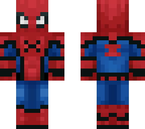 Updated Peter Parker. Spidey Suit Outer layer, Peter Inner Layer | Minecraft Skin