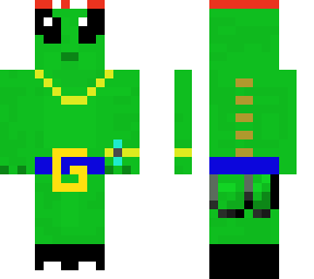 Rich Green Alien | Minecraft Skin