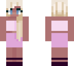 Copper skinned girl with blue eyes | Minecraft Skin