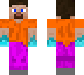 steve orange shirt | Minecraft Skins