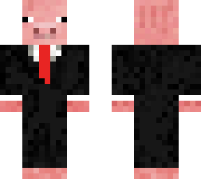 Pig wearing a suit | Minecraft Skin