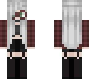 Edgy girl with glasses | Minecraft Skin