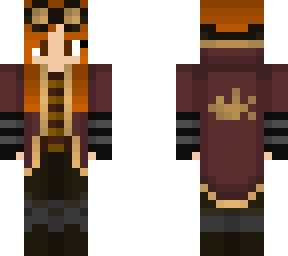 Ginger SteamPunk Girl | Minecraft Skin