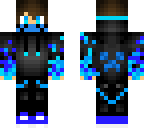 blue fire skin with creeper hoodie | Minecraft Skin
