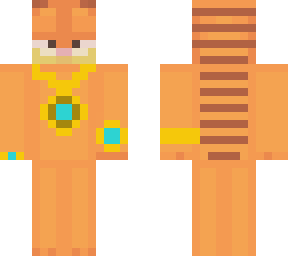 iced out garfield | Minecraft Skin