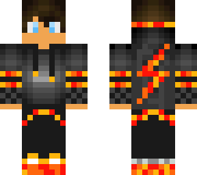 Flash Hoodie With Lightning On Back | Minecraft Skin