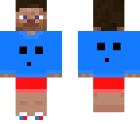 Steve Slime Red Shorts Minecraft Skins