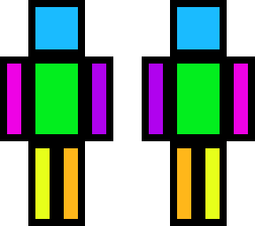 Colourful Cubic Dude | Minecraft Skin