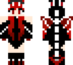 Red Nether Dragon Girl | Minecraft Skin