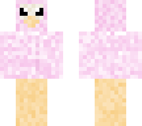 Cute Pixelated Flamingo | Minecraft Skin