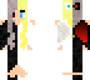 half and half girl | Minecraft Skin