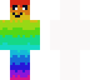 white rainbow smile | Minecraft Skin