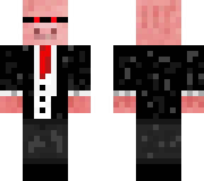Evil pig in black | Minecraft Skin