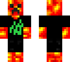 PrestonPlayz Slime Fire Merch | Minecraft Skin