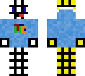 Rubik's Cube /w Cubicle hoodie Blue | Minecraft Skin