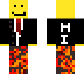 Mr emoji fire | Minecraft Skin