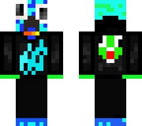 BLUE AND GREEN UNSPEAKBLE PRESTON | Minecraft Skin