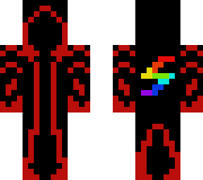 Black and Red Hooded Figure | Minecraft Skin