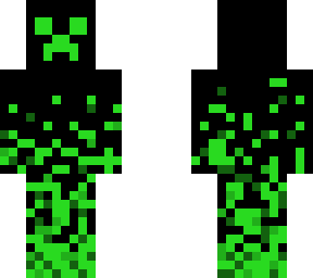 Creeper Fade neon green new | Minecraft Skin