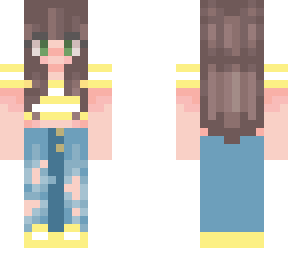 cute brown hair girl | Minecraft Skin