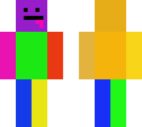 rainbow derp with back colors | Minecraft Skin