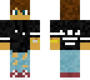 Toggleable clothes Black hoodie | Minecraft Skin