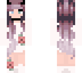 Pastel Rose Demon Girl | Minecraft Skin