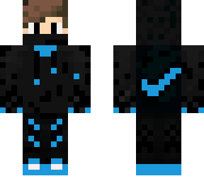 Neon blue Nike hoodie boy 2.0 | Minecraft Skin